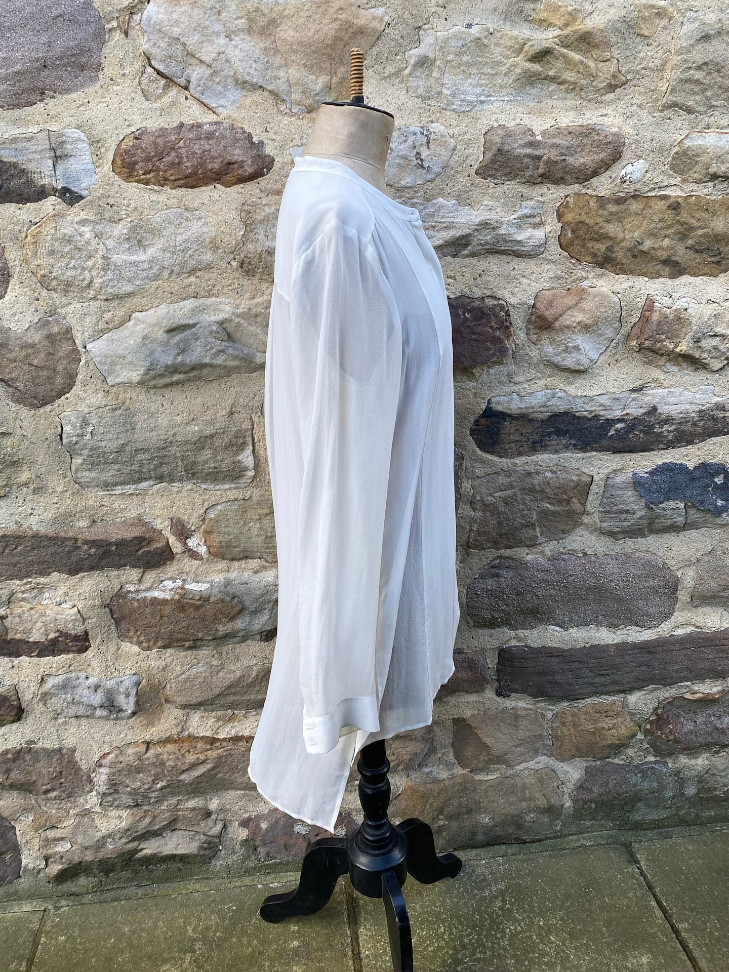 Long Line Cream Blouse • [ worn + worn ]