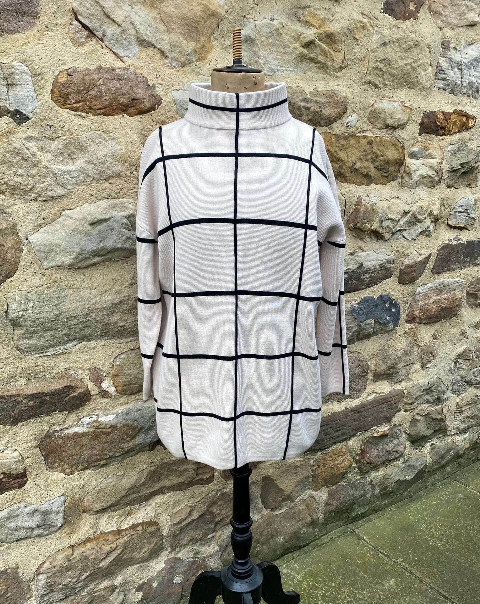 High Neck Long Line Jumper • [ worn + worn ]