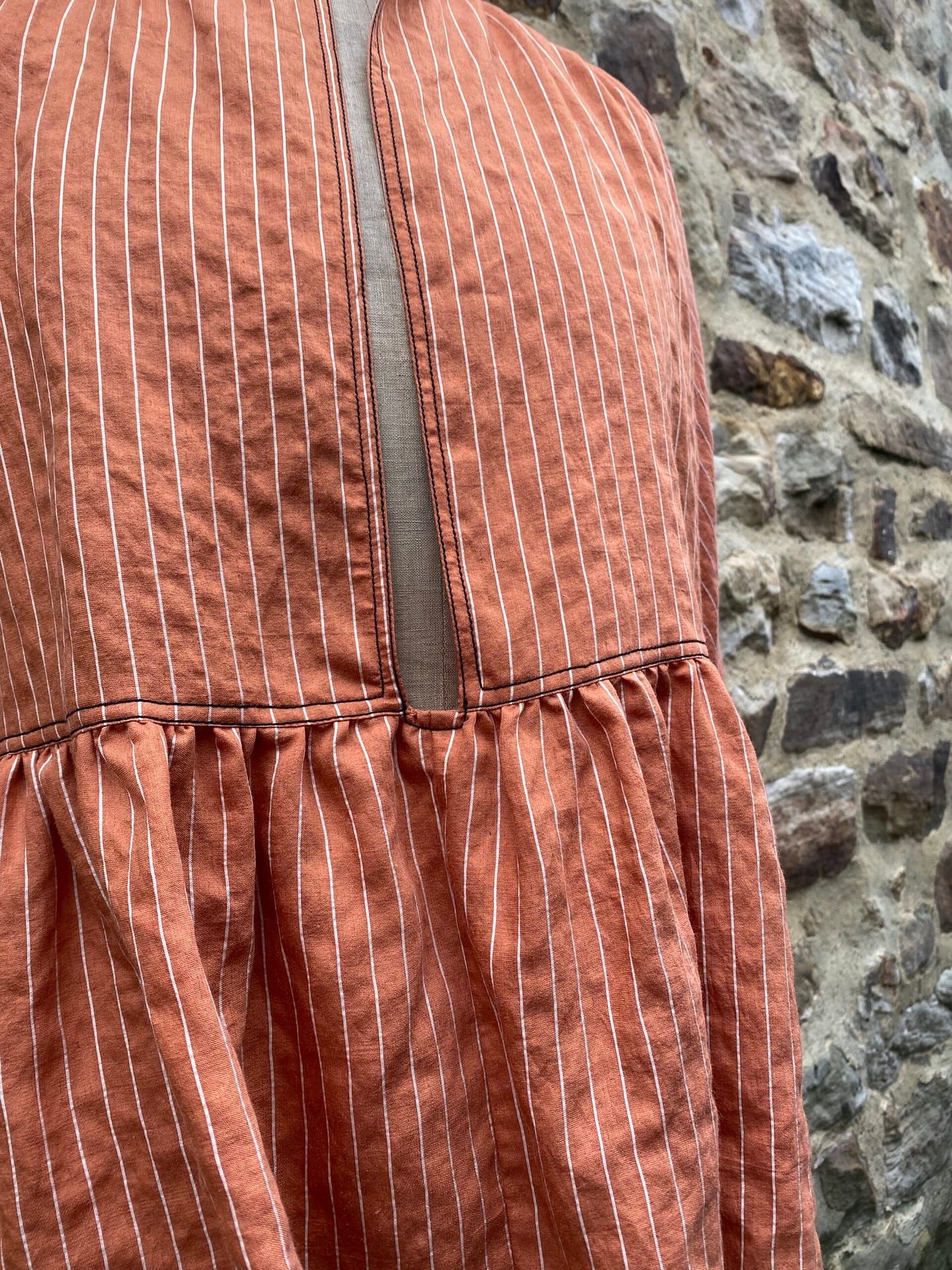 Rust Puff Sleeve Peplum Shirt • [ worn + worn ]