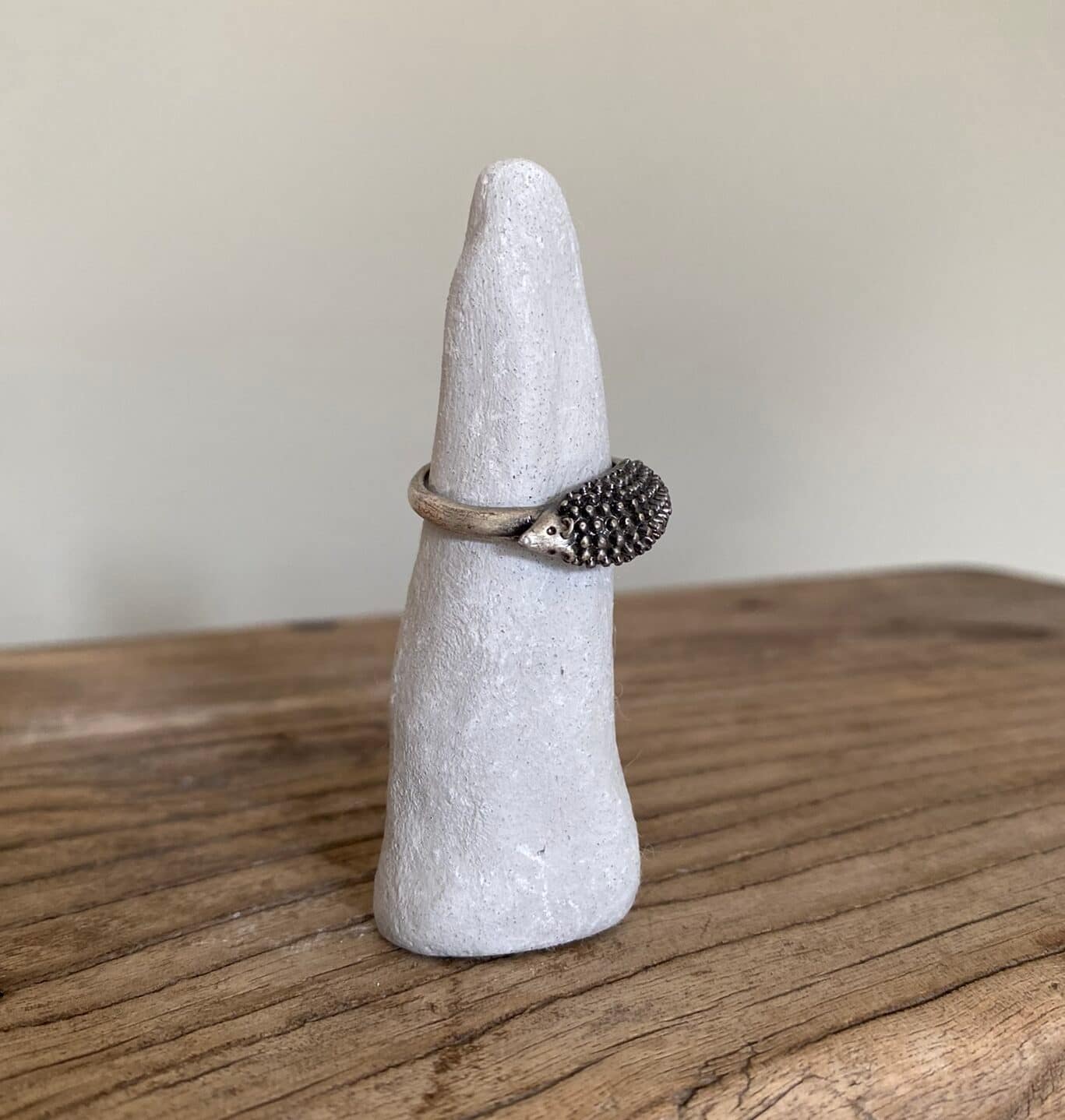 Burnished Silver Hedgehog Ring • [ worn + worn ]