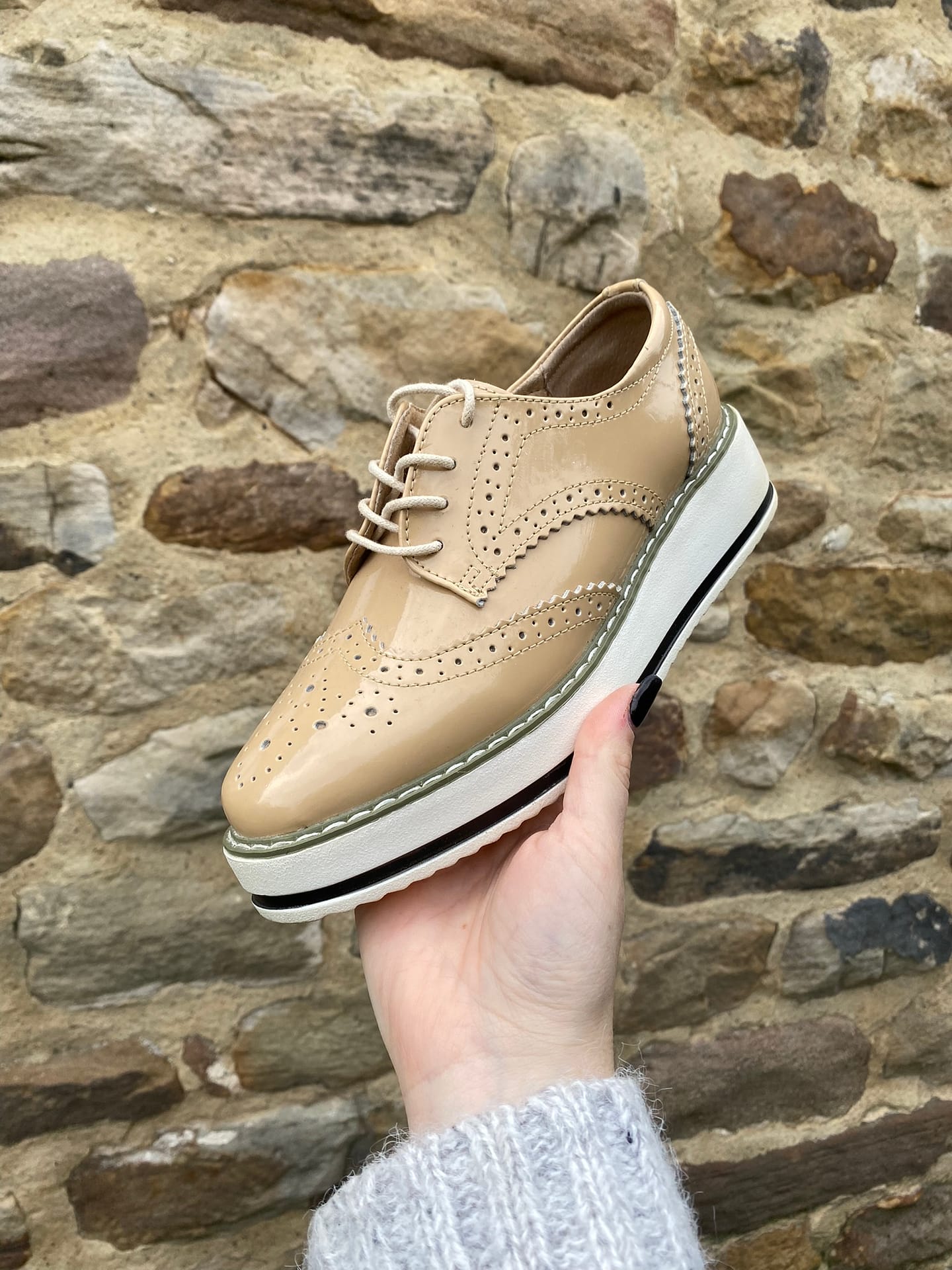 Nude Flatform Brogues • [ worn + worn ]