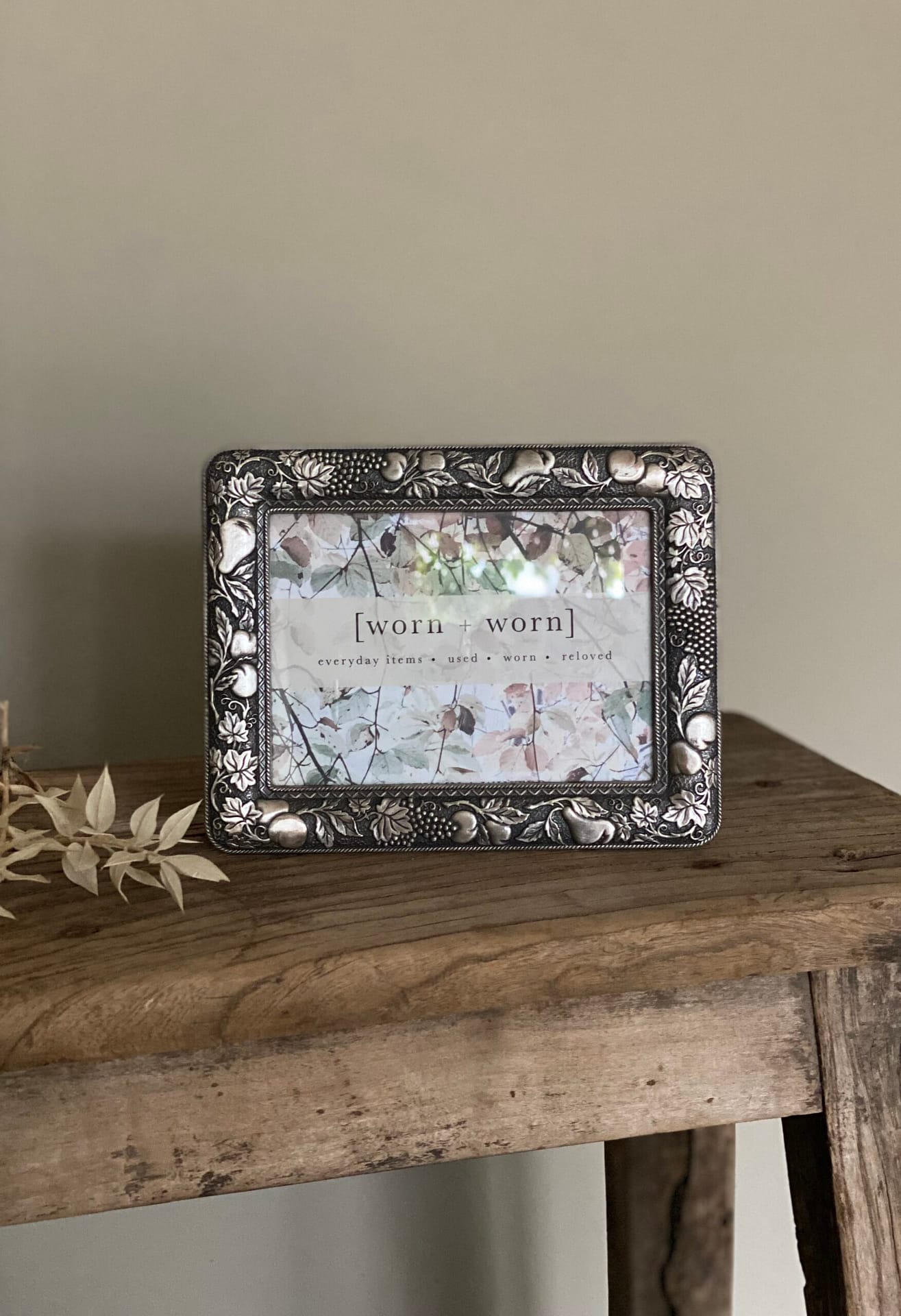 Vintage Fruit Engraved Photo Frame • [ worn + worn ]