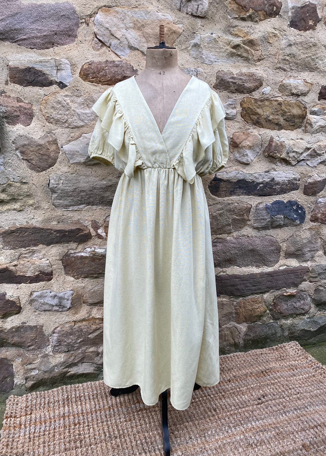 Linen-Look Ruffled Prairie Dress • [ worn + worn ]