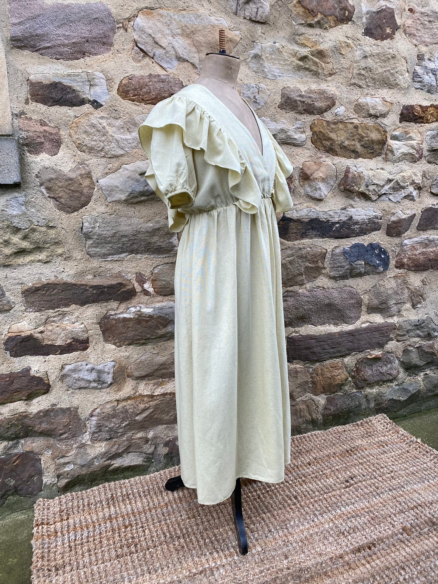 Linen-Look Ruffled Prairie Dress • [ worn + worn ]