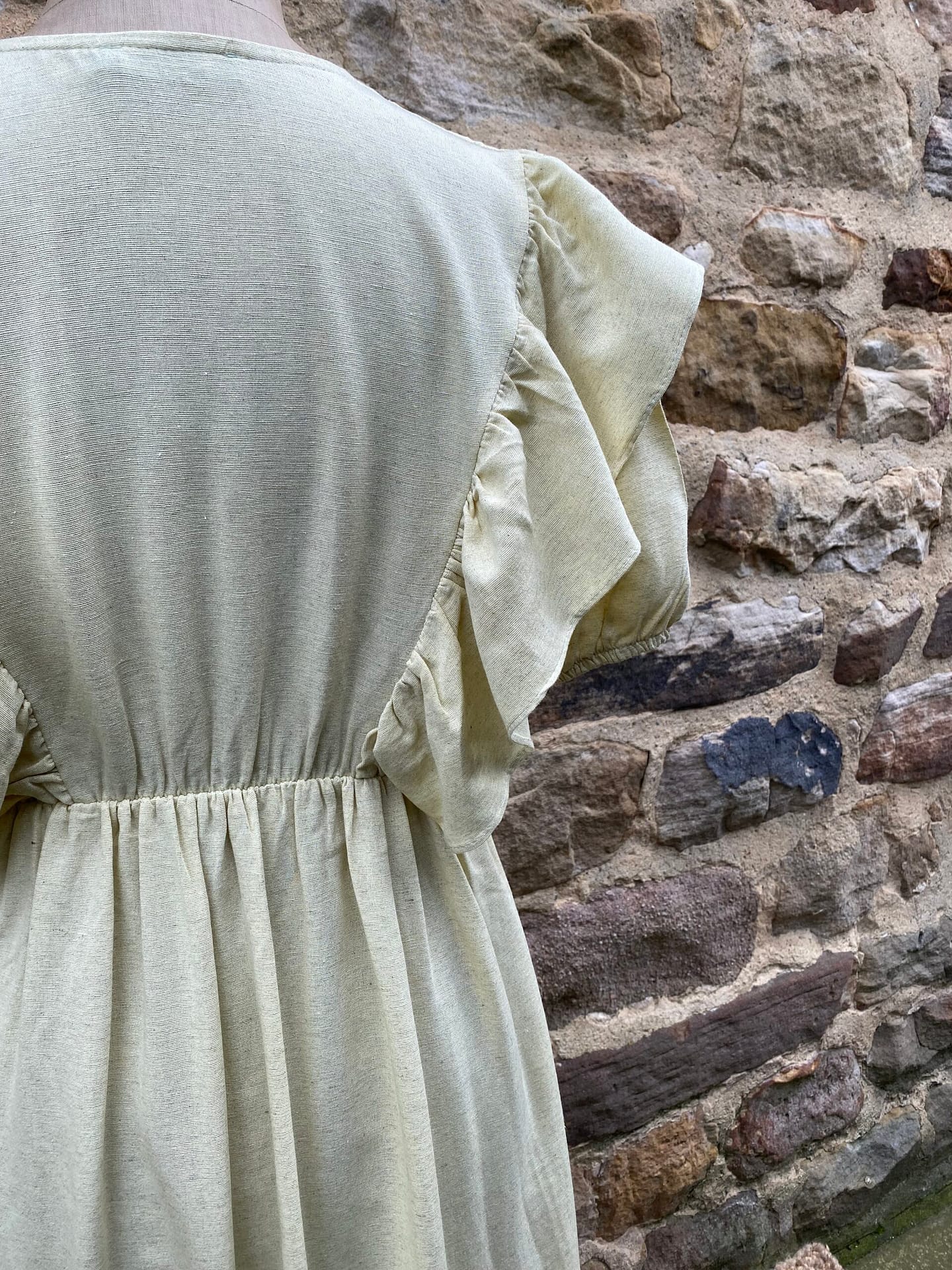 Linen-Look Ruffled Prairie Dress • [ worn + worn ]