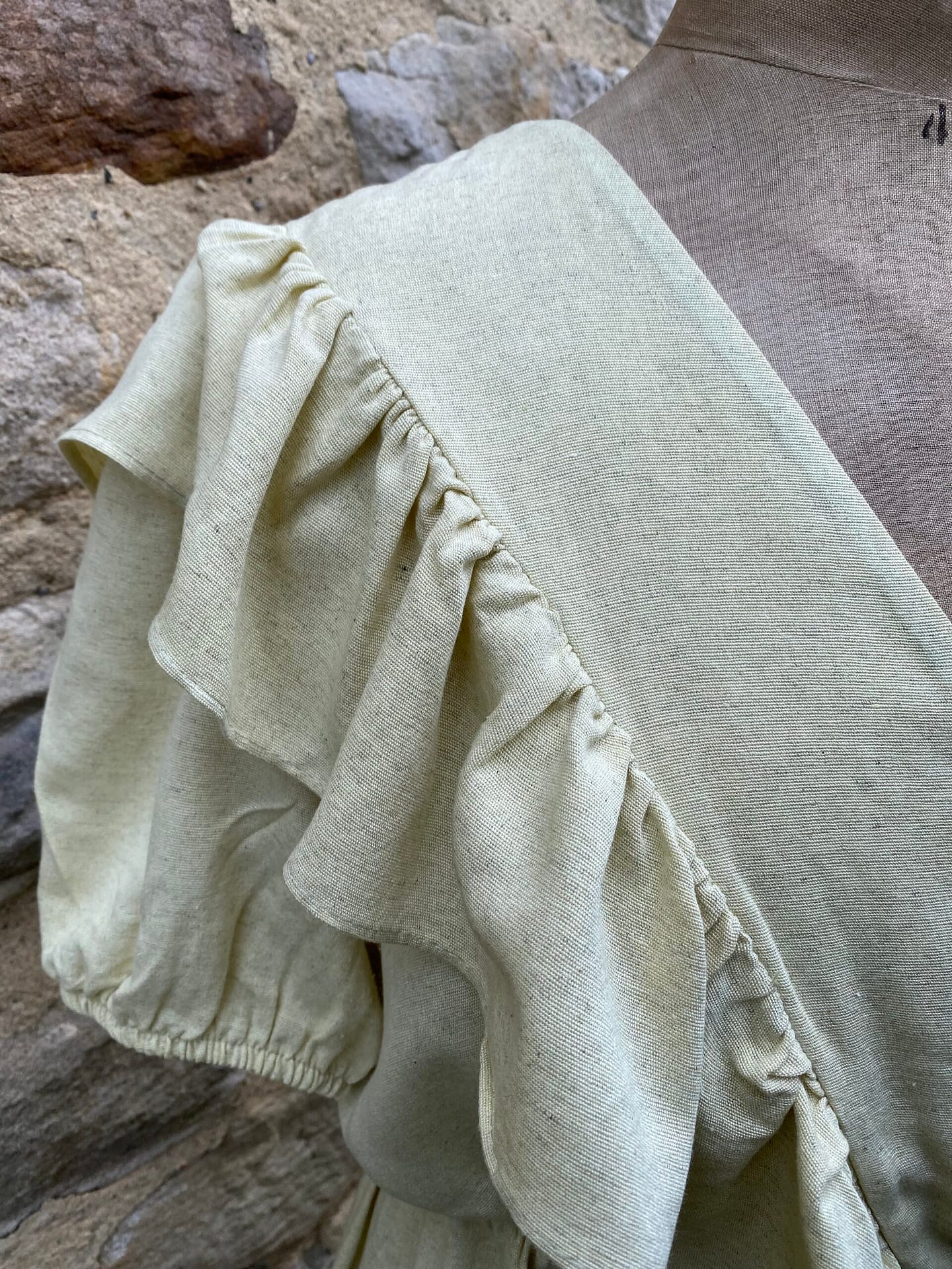 Linen-Look Ruffled Prairie Dress • [ worn + worn ]