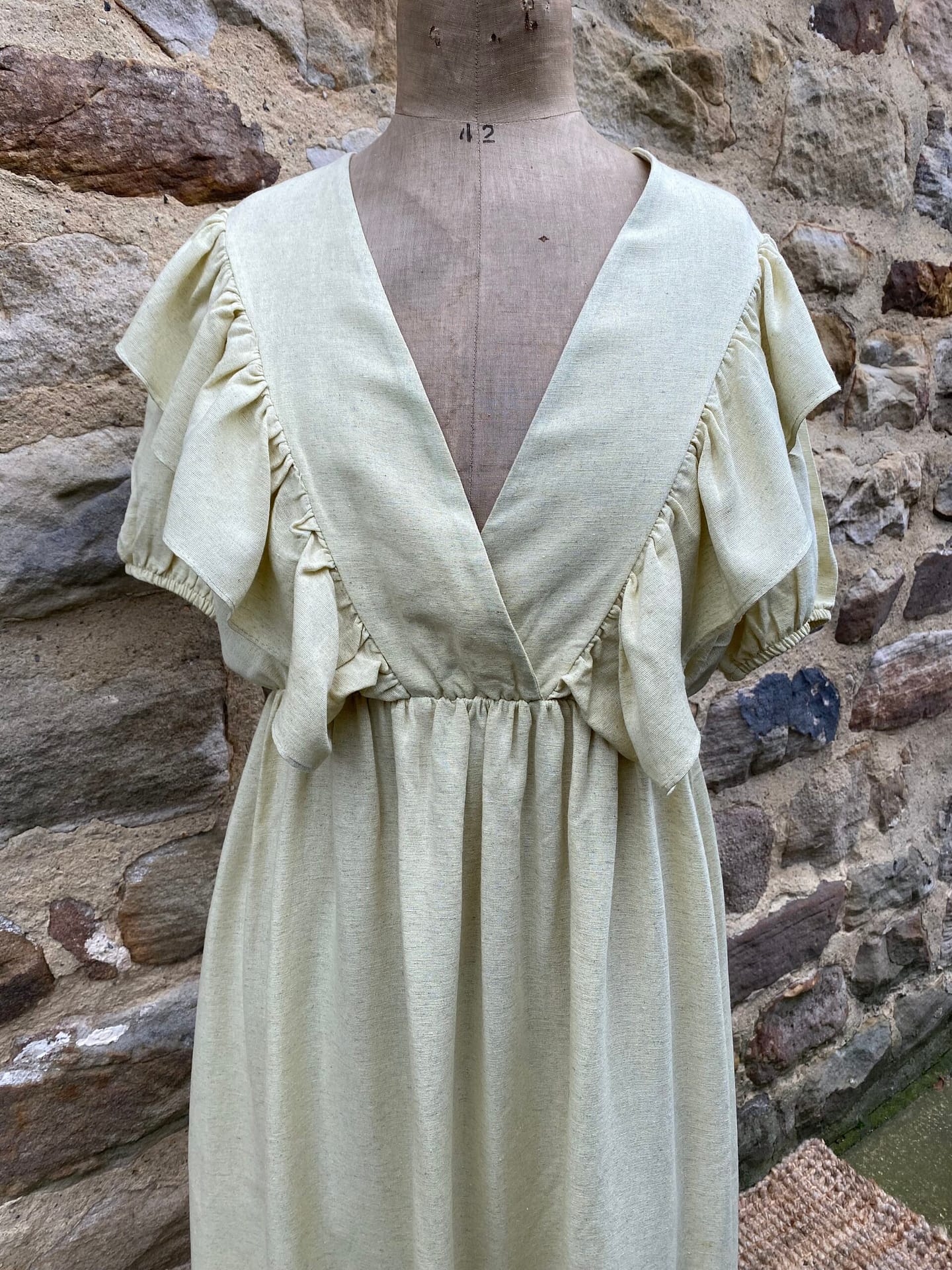 Linen-Look Ruffled Prairie Dress • [ worn + worn ]